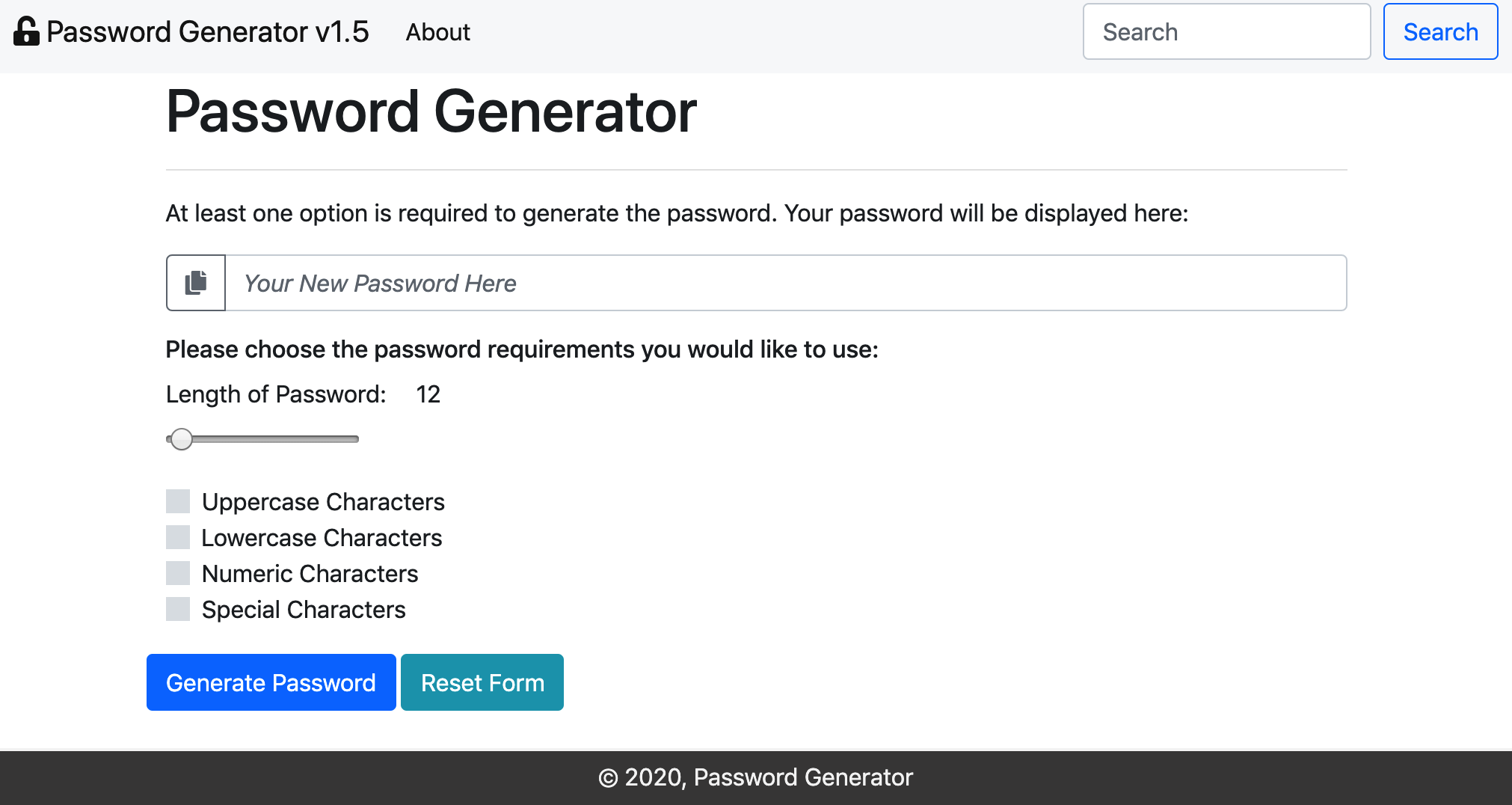 GitHub - reithal/PasswordGenerator